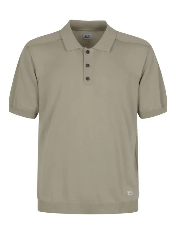 C.P. COMPANY Cotton Sea Island Short Sleeve Polo Sweater