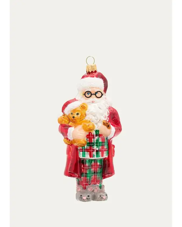 IMPULS Cozy Santa Claus Glass Ornat