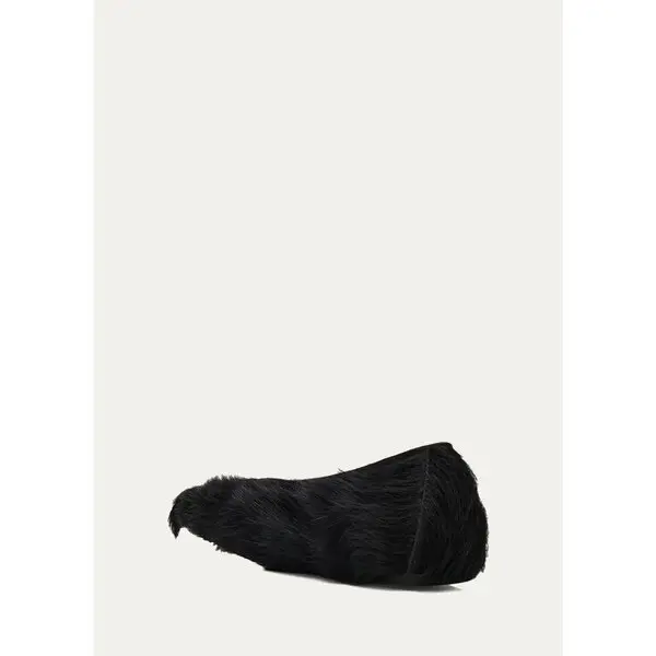 Rick Owens Calf Hair Ballerina Flats