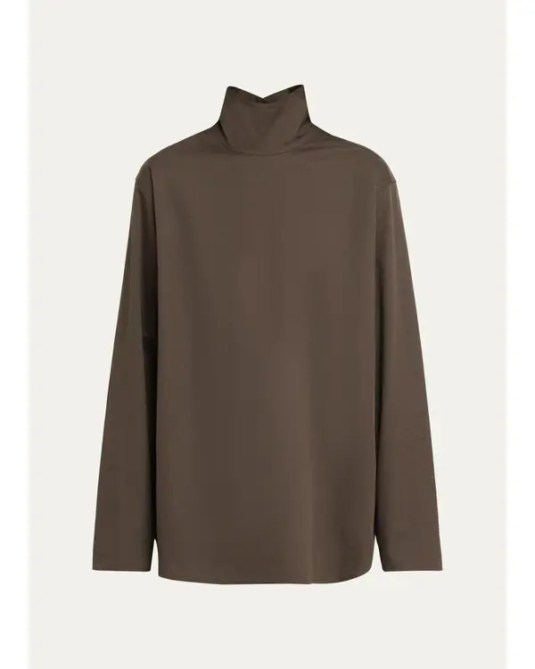 6397 Turtleneck Cotton-silk Shirt