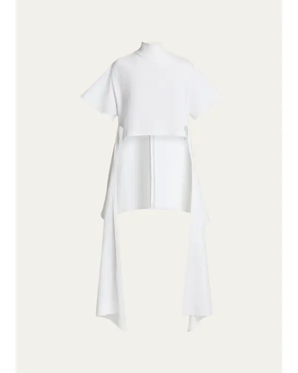 Alaïa Asymmetric Short-sleeve Cotton T-shirt