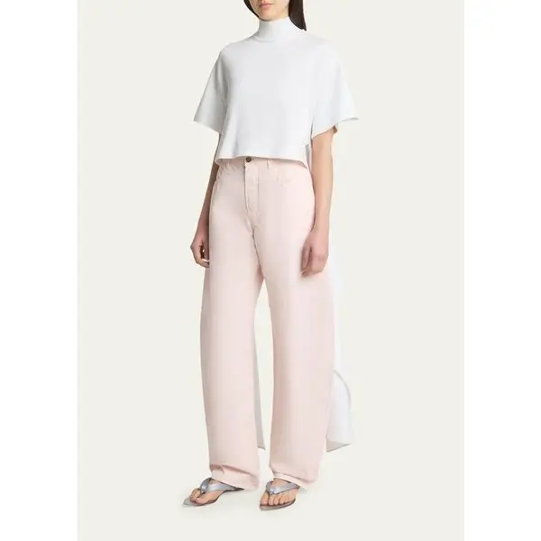 Alaïa Asymmetric Short-sleeve Cotton T-shirt