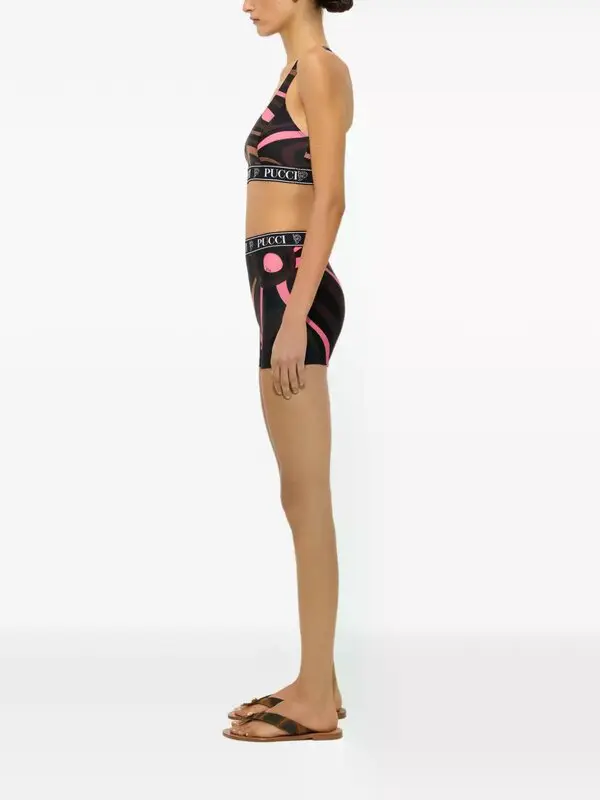Emilio Pucci Marmo-print Cycling Shorts - Black