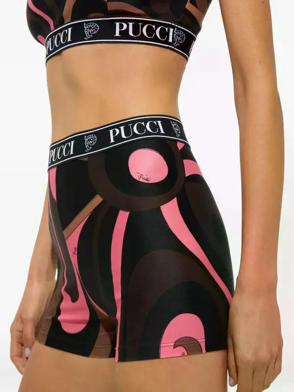 Emilio Pucci Marmo-print Cycling Shorts