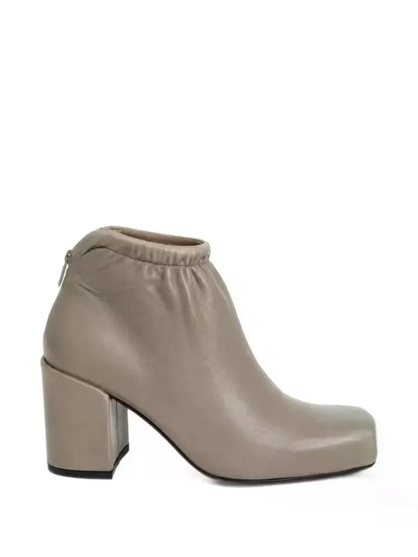 AALTO Ruched Block-heel Ankle Boots - Neutrals