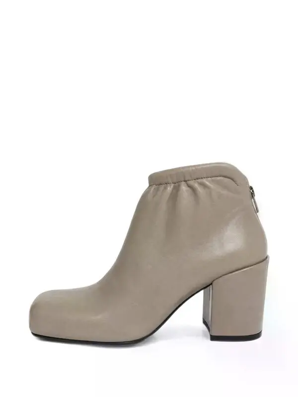 AALTO Ruched Block-heel Ankle Boots