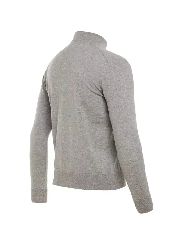 DORIANI Zip-up Knitted Cardigan - Grey