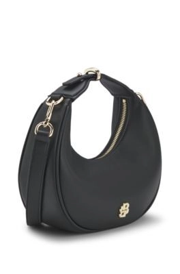 BOSS Faux-leather Shoulder Bag With A Logo Plaque