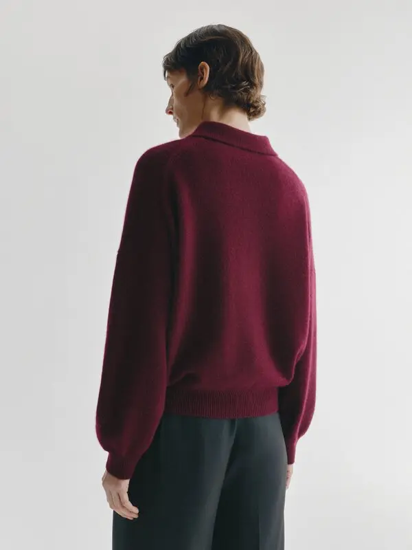 LISA YANG Etta Sweater - Deep Plum
