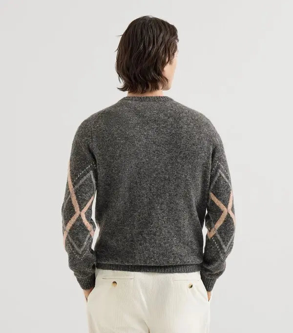 Brunello Cucinelli Alpaca-blend Argyle Sweater