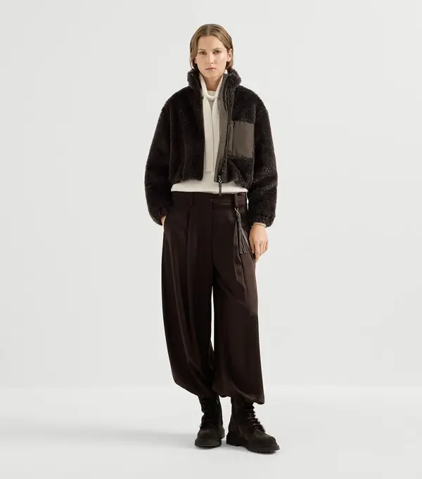 Brunello Cucinelli Sparkling Cropped Padded Jacket