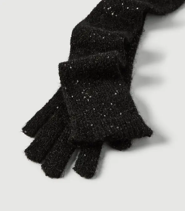 Brunello Cucinelli Embellished Knitted Gloves