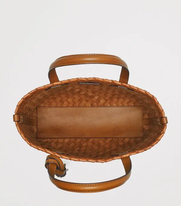 ASPINAL OF LONDON Small Woven Leather London Tote Bag