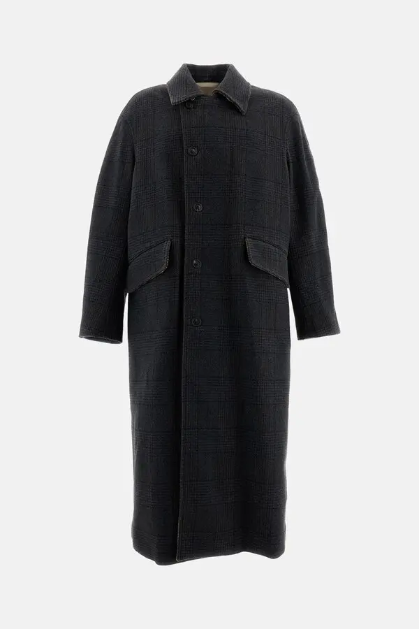 Our Legacy Cappotto Carcoat Collapse In Lana A Quadri