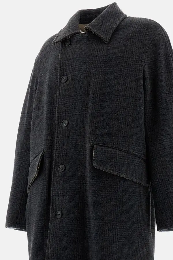 Our Legacy Cappotto Carcoat Collapse In Lana A Quadri