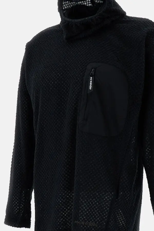 AND WANDER Felpa Con Cappuccio 019 Air Fleece 2