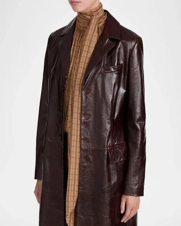 FRAME The Veda Leather Trench​ Coat