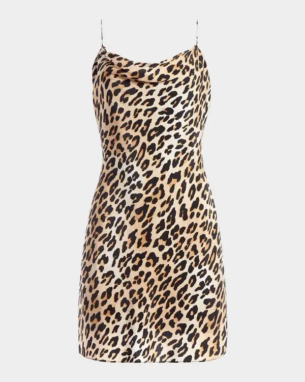 Alice + Olivia Harmony Draped Mini Slipdress