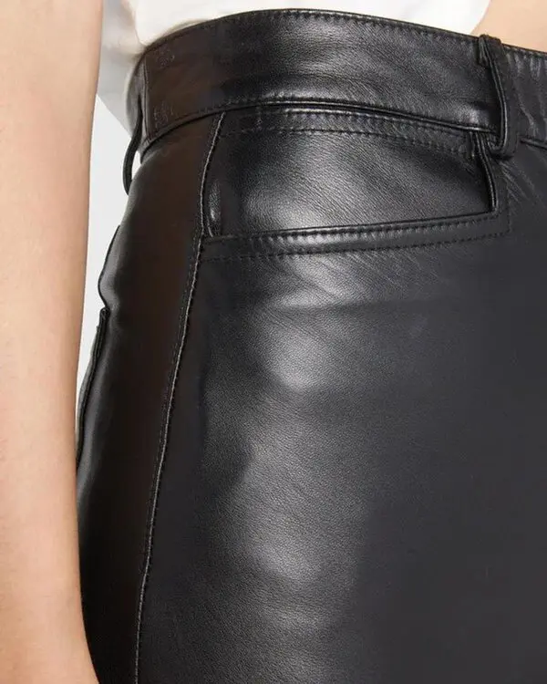 Proenza Schouler White Label Lightweight Leather Culottes - Black
