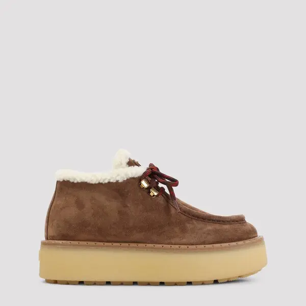 Prada Lace-up Ankle Boots - Brown