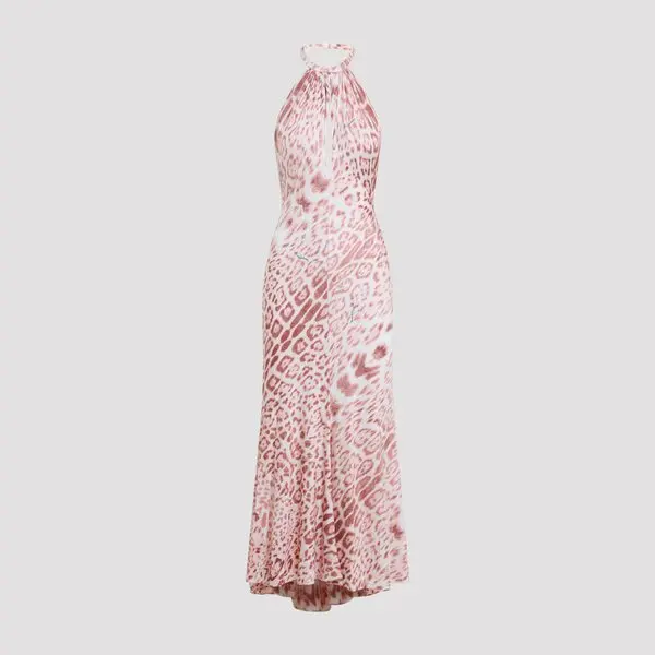 Roberto Cavalli Leopard-print Midi Dress