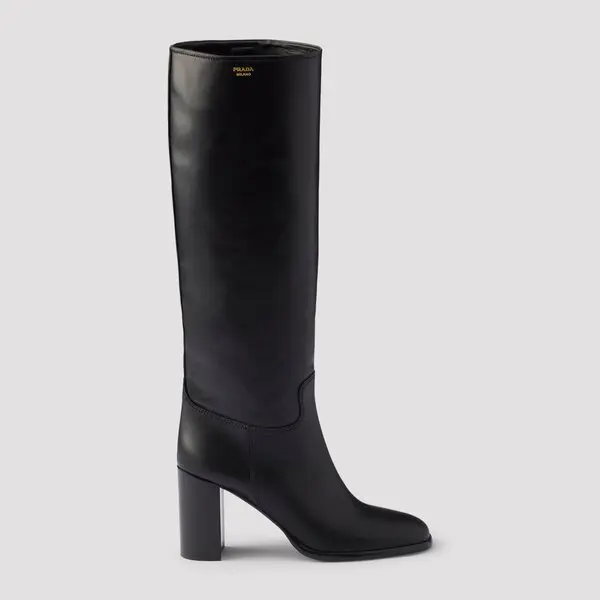 Prada Leather Boots - Black