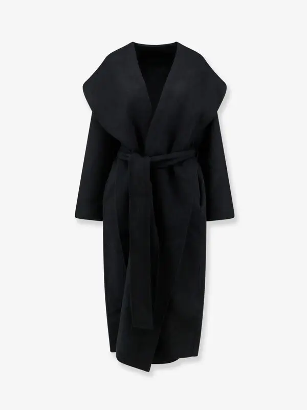 TOTEME Hooded Belted Wool Coat