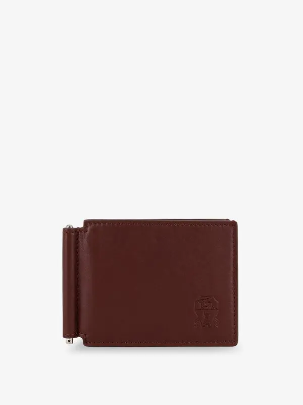 Brunello Cucinelli Leather Wallet With Engraved Logo - Multicolor