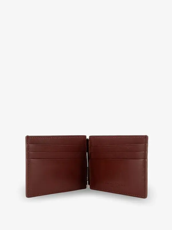Brunello Cucinelli Leather Wallet With Engraved Logo