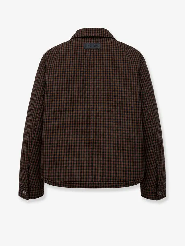 Loewe Wool Jacket With Checked Pattern
