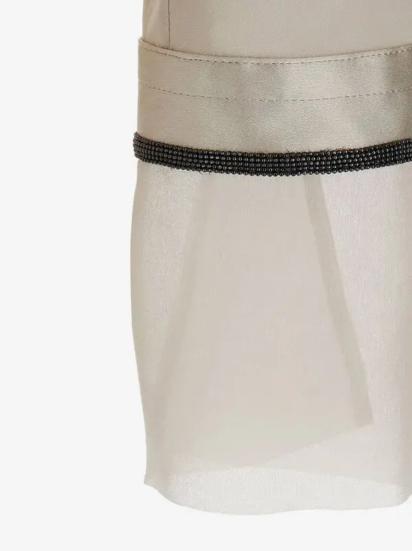 Brunello Cucinelli Cotton Blend Shirt With Silk Cuffs
