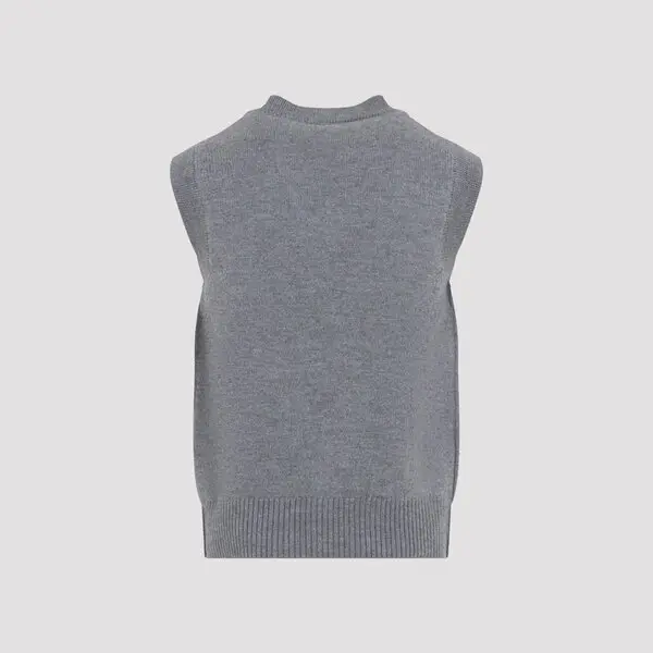 AMI Paris Adc Sleevless Sweater - Gray