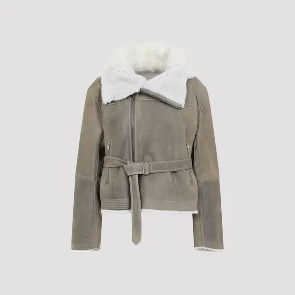 Rick Owens Cropped Flight Jacket - Gray