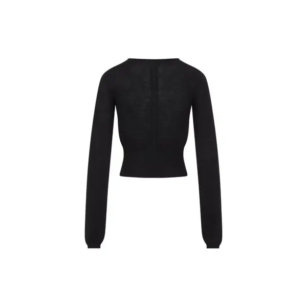 Rick Owens Slashed Cropped Pull T-shirt