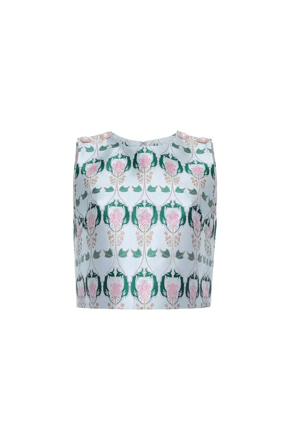 Cara Cara Leonie Top - Fleur Blue
