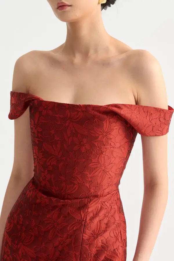 SAU LEE Joanna Jacquard Gown