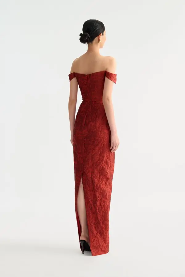 SAU LEE Joanna Jacquard Gown