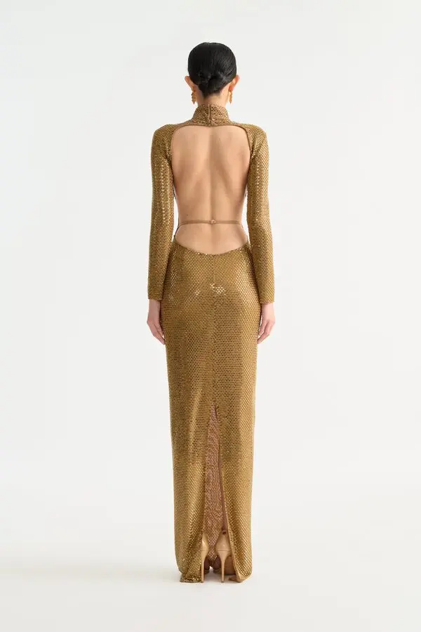 SAU LEE Amelle Crystal Dress