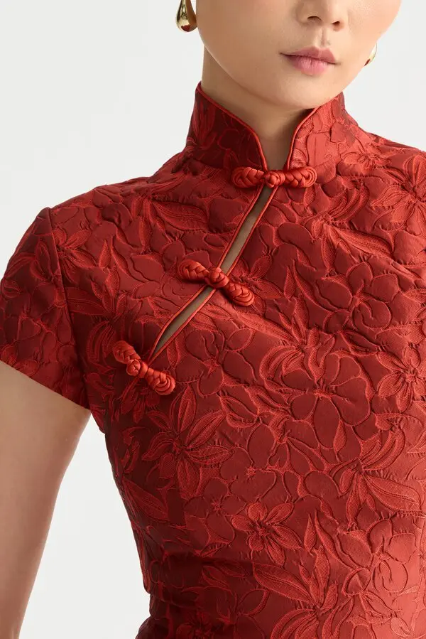 SAU LEE Jada Jacquard Mini Dress