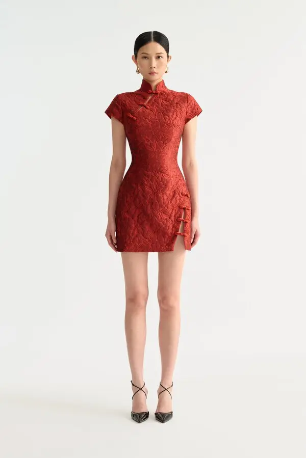 SAU LEE Jada Jacquard Mini Dress