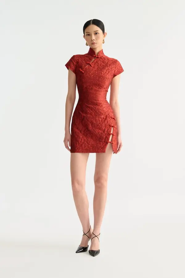 SAU LEE Jada Jacquard Mini Dress