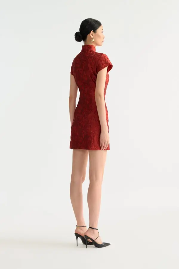 SAU LEE Jada Jacquard Mini Dress
