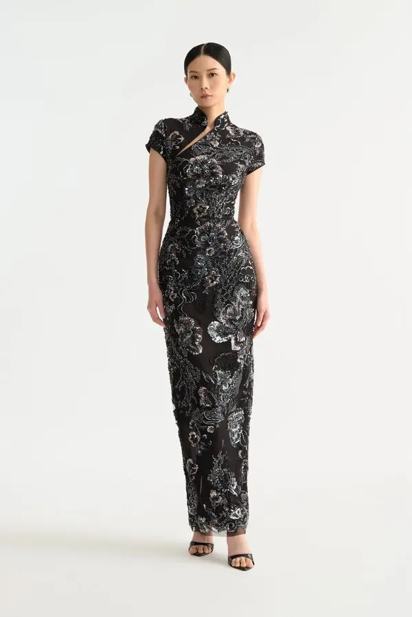 SAU LEE Seraphine Embellished Dress