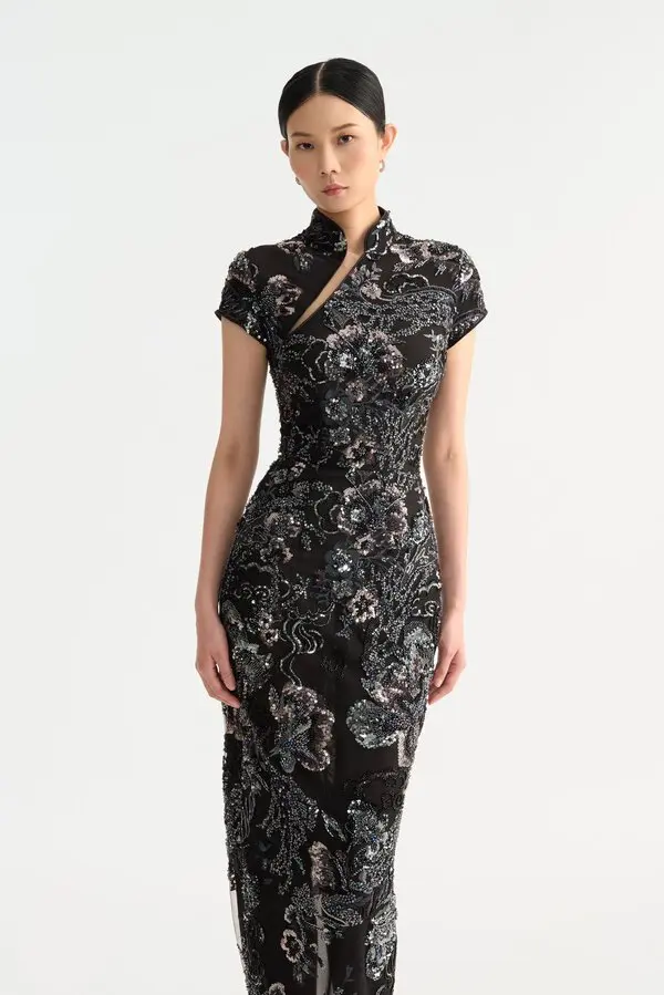 SAU LEE Seraphine Embellished Dress