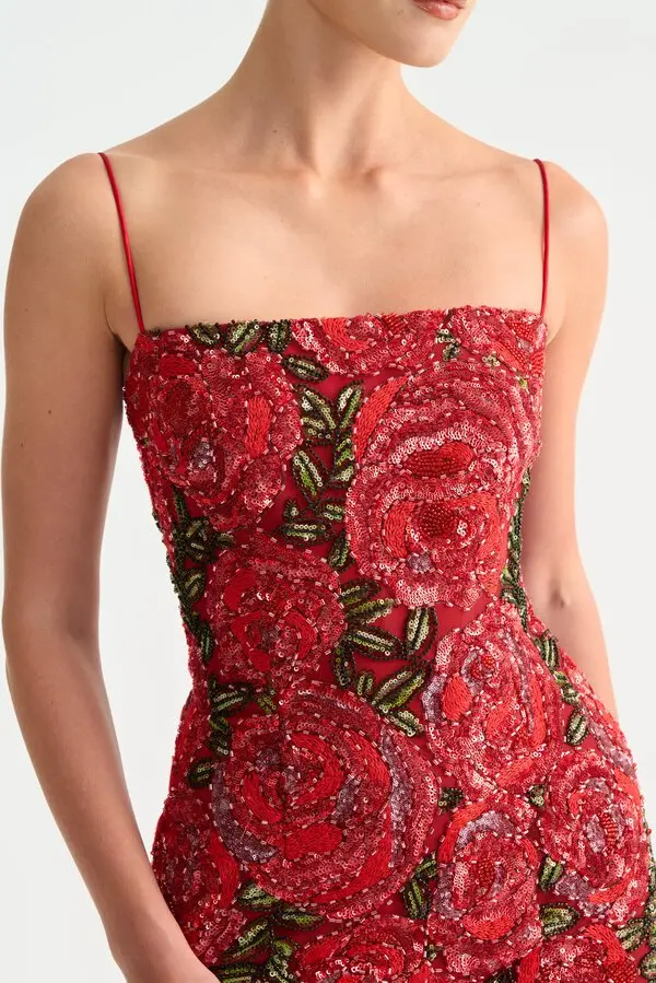 SAU LEE Sara Embellished Mini Dress