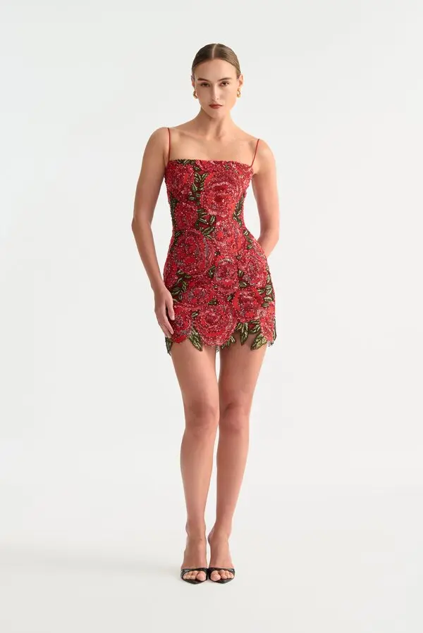SAU LEE Sara Embellished Mini Dress