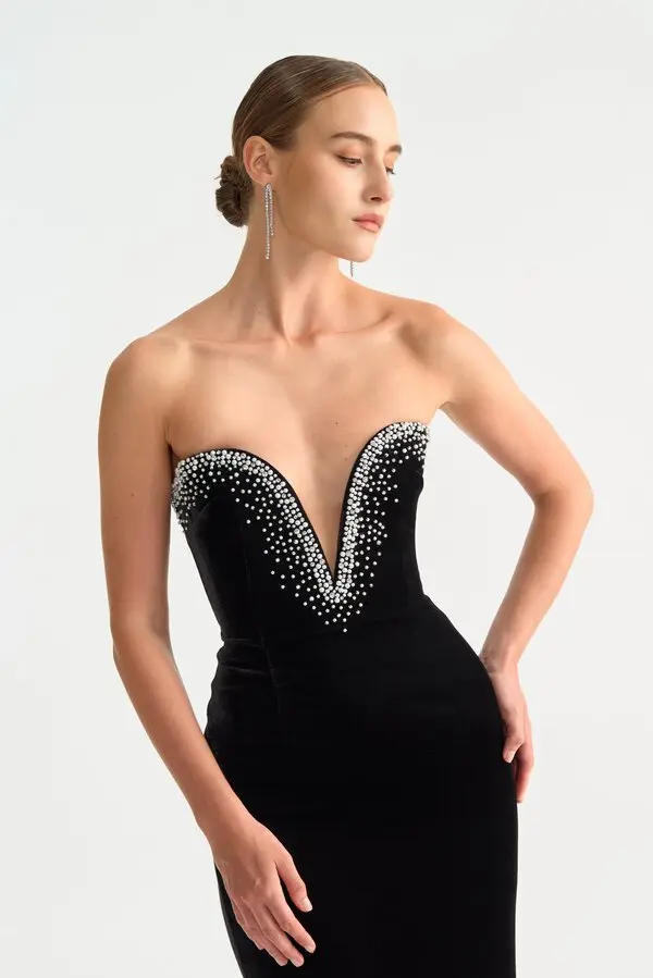 SAU LEE Lavinia Velvet Gown