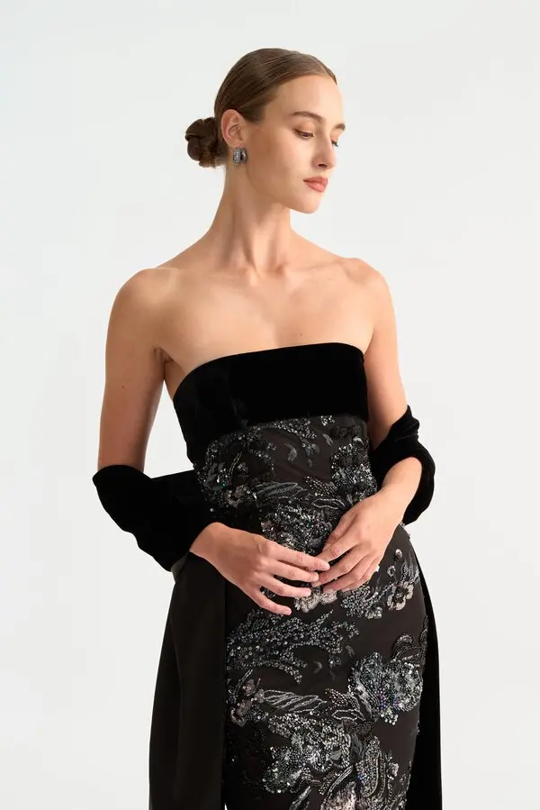 SAU LEE Adrian Embellished Gown