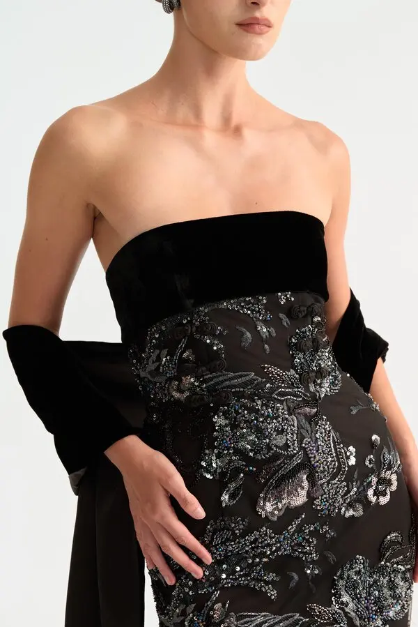 SAU LEE Adrian Embellished Gown