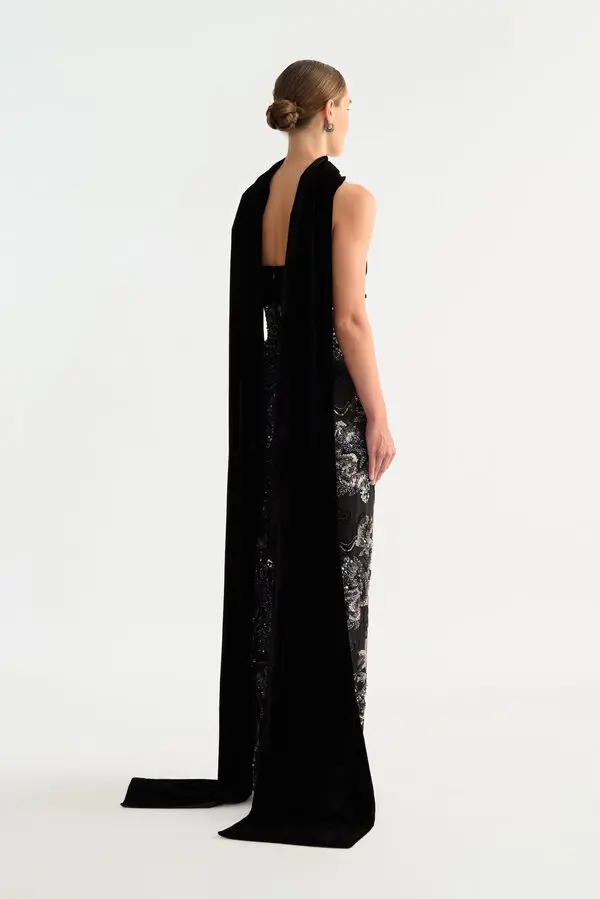 SAU LEE Adrian Embellished Gown